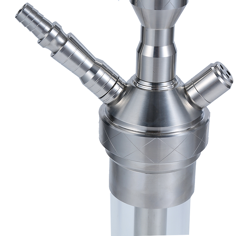 Stainless Steel Hookah 1 Hose Germany Shisha Huka Russian Sheesha on ...